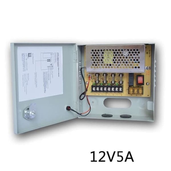 Power Supply 12V 5A PSU Box 12V 5A CCTV PSU Panel Box | Shopee Singapore