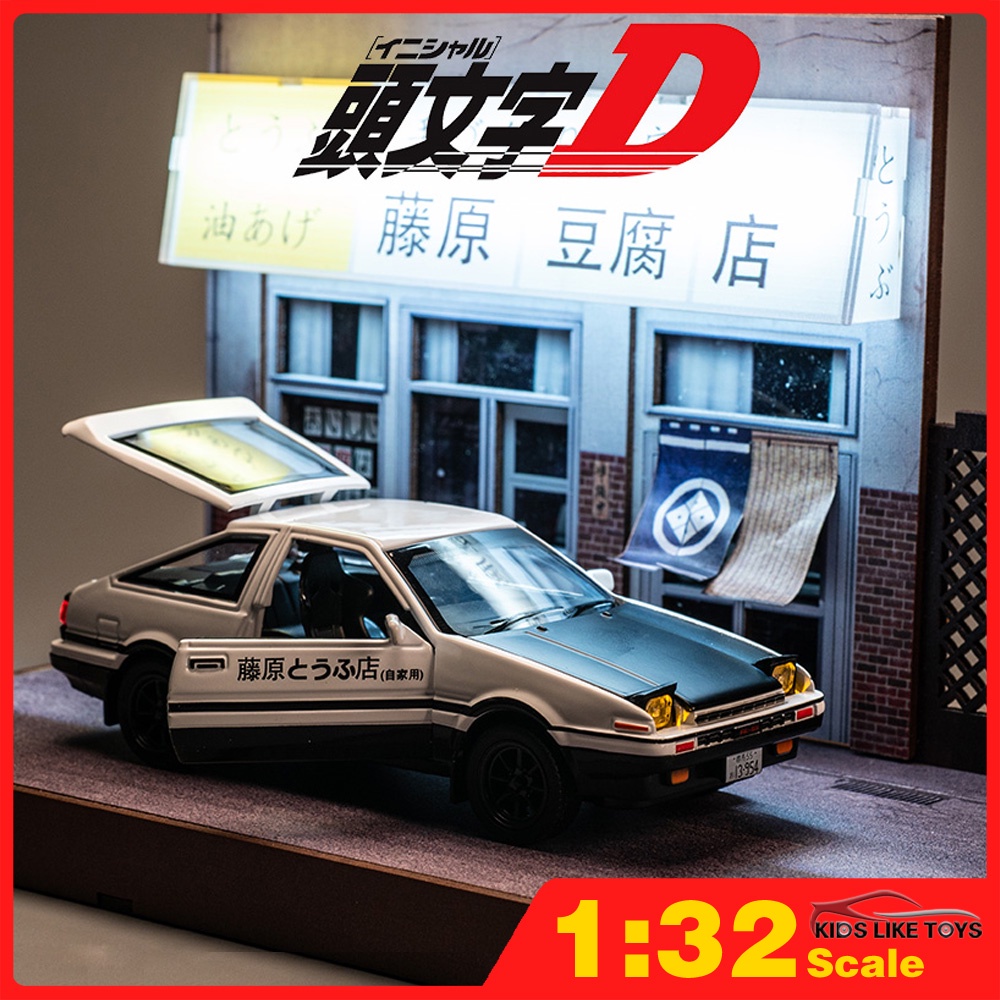 KLT 1:32 INITIAL D Toyota AE86 Diecast Model Car Toy Cars For Boys Toys ...