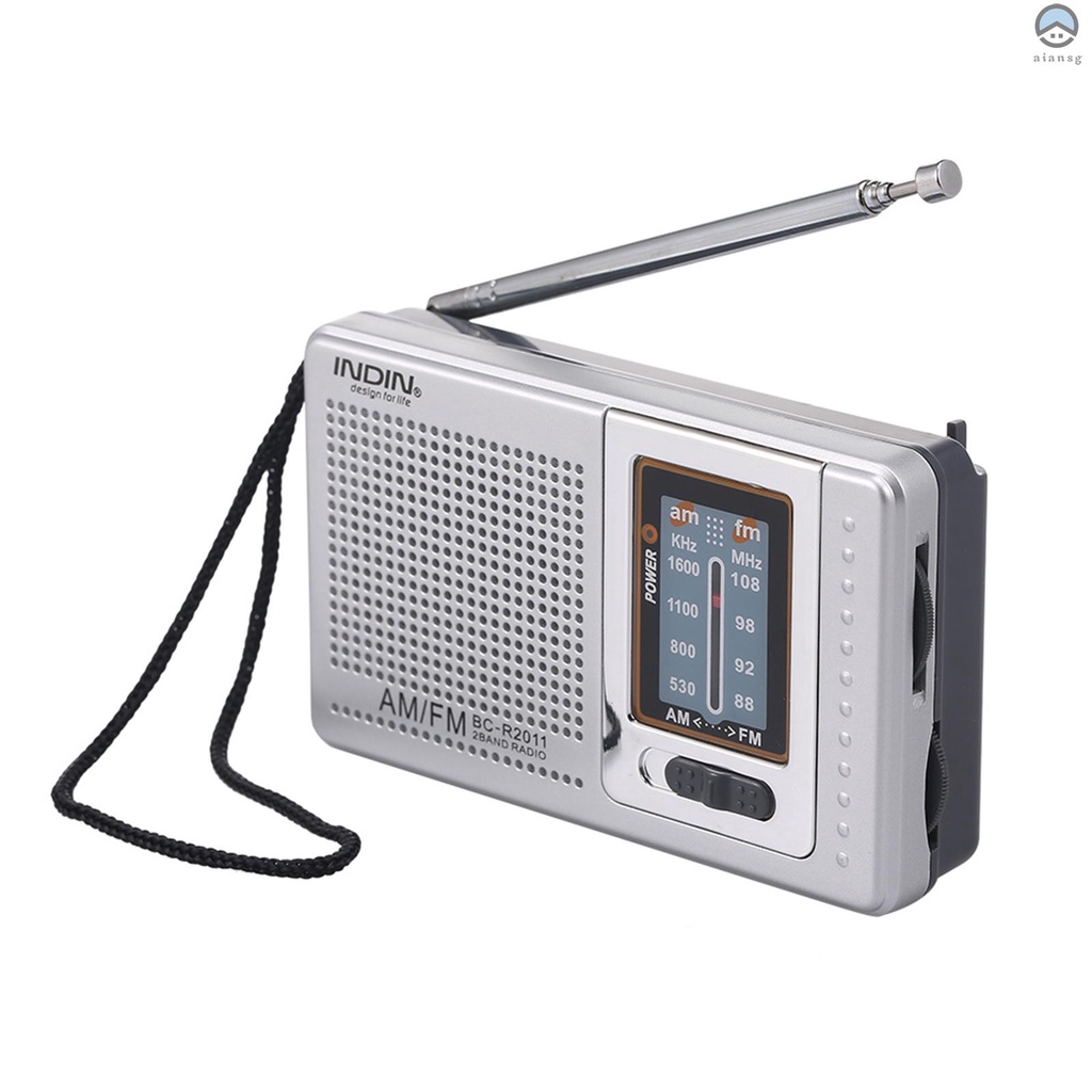[aian]INDIN BC-R2011 Mini AM FM Radio 2 Band Radio Receiver Portable ...