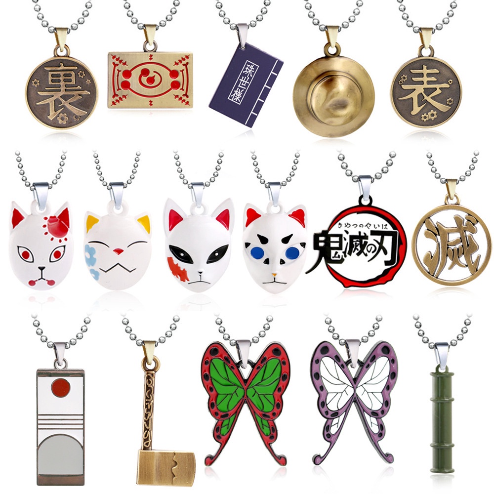 Demon Slayer Necklace Kitchen Gate Tanjirou Nezuko Sun Oil Drip Bead ...