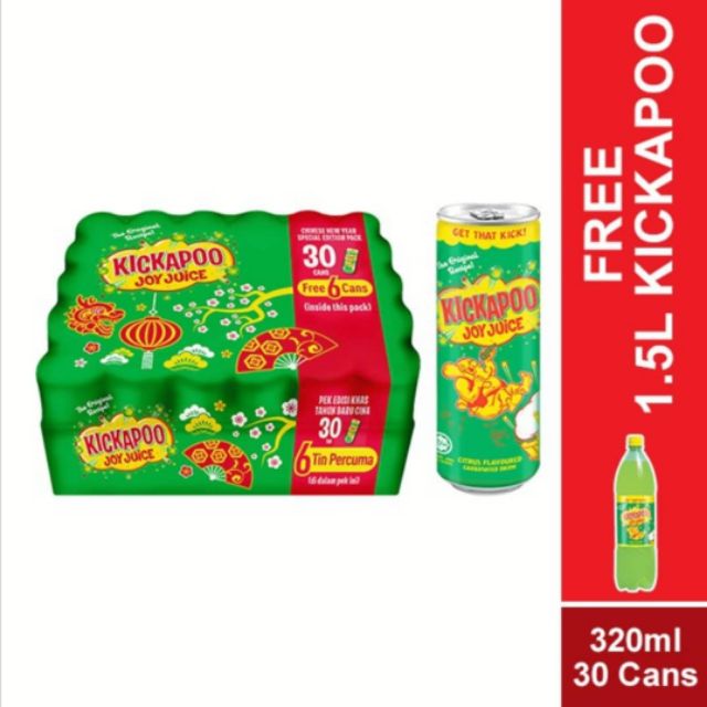 320ml x 30cans + Free 1.5Litre Kickapoo 1 Bottle [Maximum 1 Carton in 1 ...
