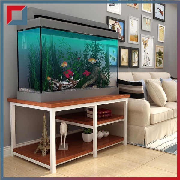 4ft fish tank cabinet stand table furniture frame steel wood base shelf ...