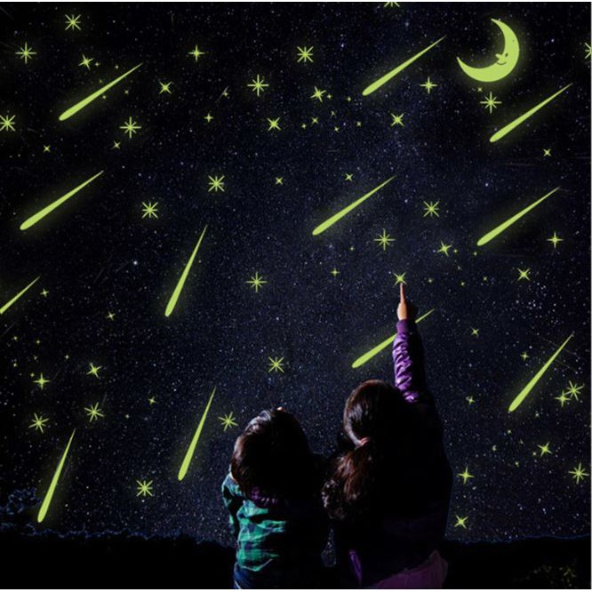 0182C Luminous Stickers Wall Bedroom (Wall Sticker) | Shopee Singapore
