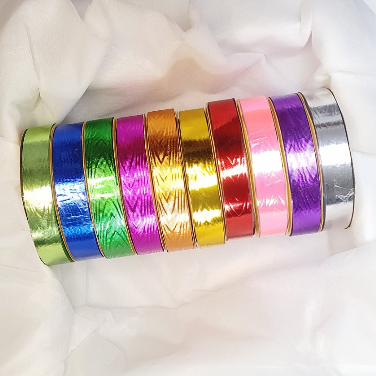 2cm Gift Ribbon Metallic Ribbon Embossed Laser Japanese Plastic ...