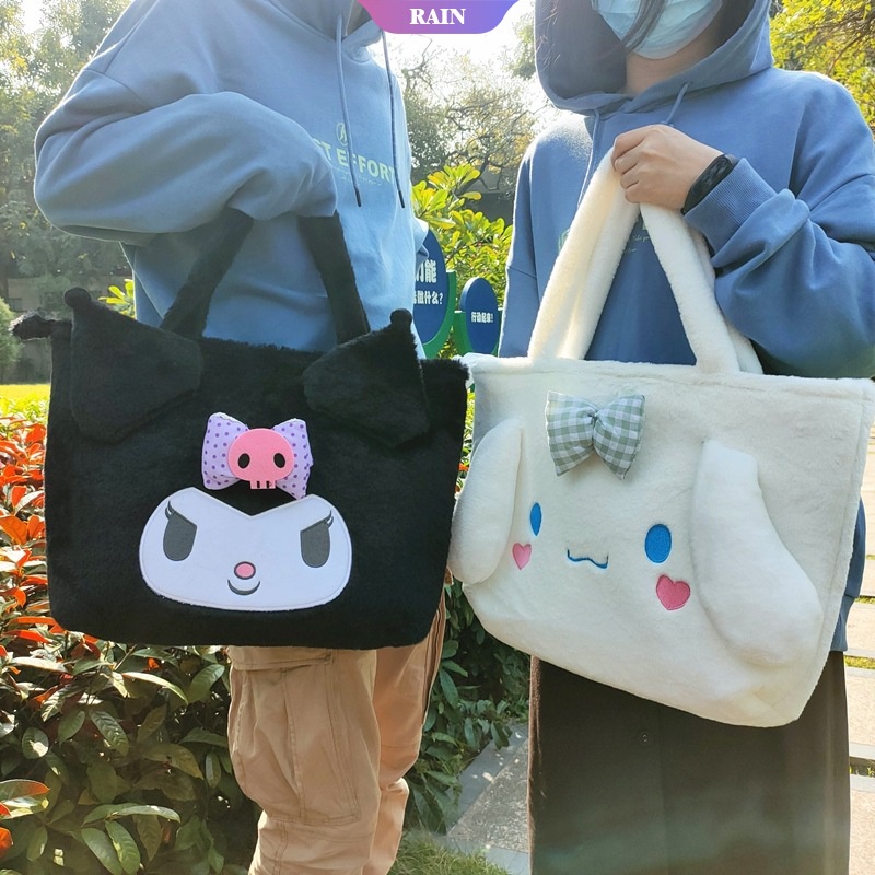 Kawaii Anime Sanrio Plush Shoulder Bags Handbag Cartoon Large-capacity ...