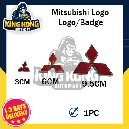 1 x ABS MITSUBISHI Logo Car Auto Front Rear Trunk Lid Emblem Badge ...