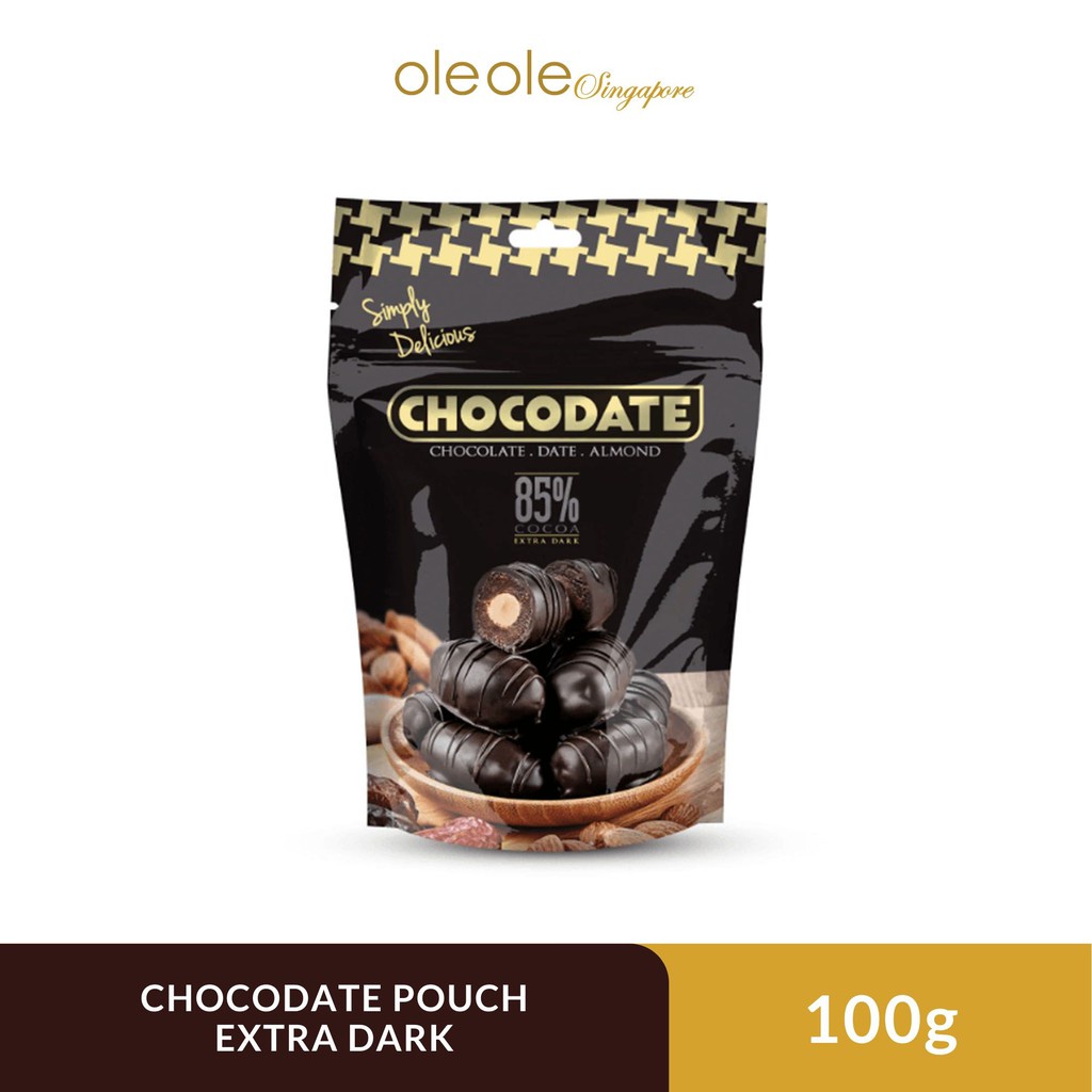 Chocodate 85 - Percent Extra Dark Chocolate with Whole Almond 100GM# ...