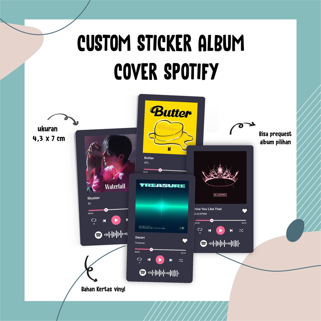 Custom STICKER ALBUM COVER SPOTIFY STICKER MUSIC KPOP BTS BLACKPINK ...