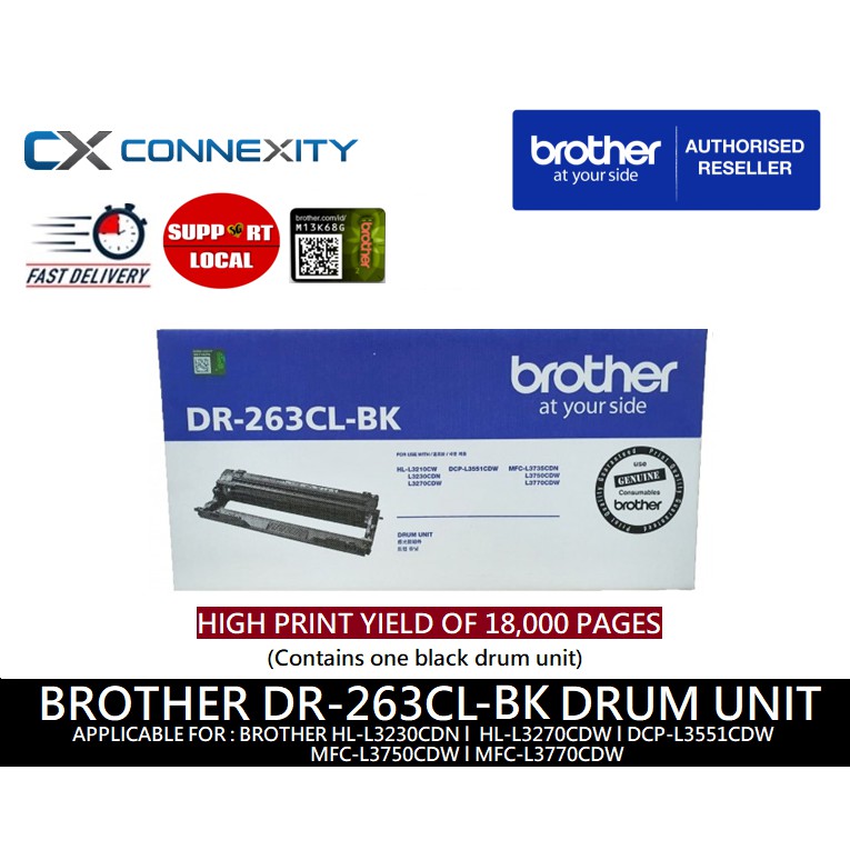 Brother DR-263CL-BK Drum Unit (Black drum) DR263CL-BK Brother Drum Unit ...