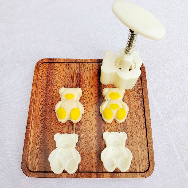be> Plastic Material Mooncake Molds Stamp Moon Cake Mould Cartoon Beer ...
