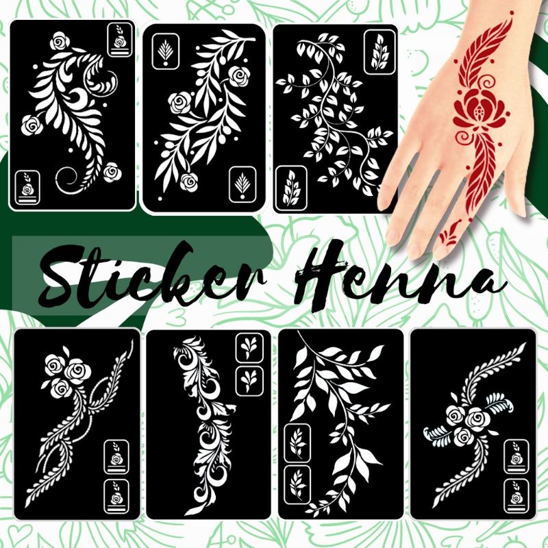 Sticker Henna (Inai Lukis/Inai Celup) | Shopee Singapore