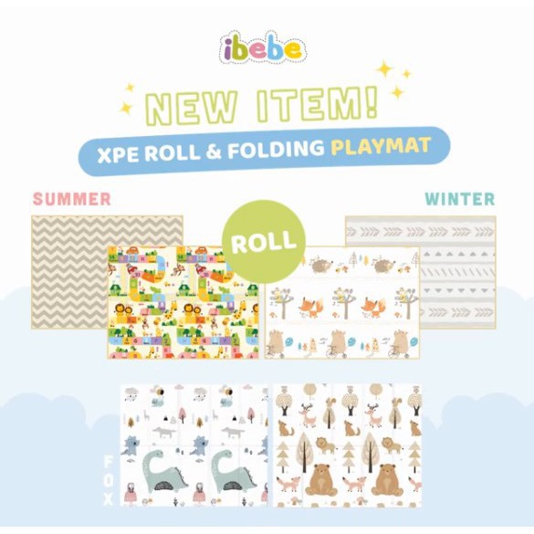 Ibebe Roll playmat XPE (1.5Cm Thick Children's Play Mat) | Shopee Singapore