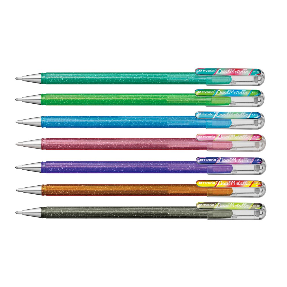 Pentel K110 1.0mm Hybrid Dual Metallic Gel Roller Pen | Shopee Singapore