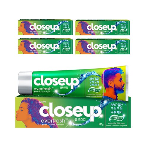 Closeup Everfresh spearmint flavored toothpaste 120g x 5 tubes | Shopee ...