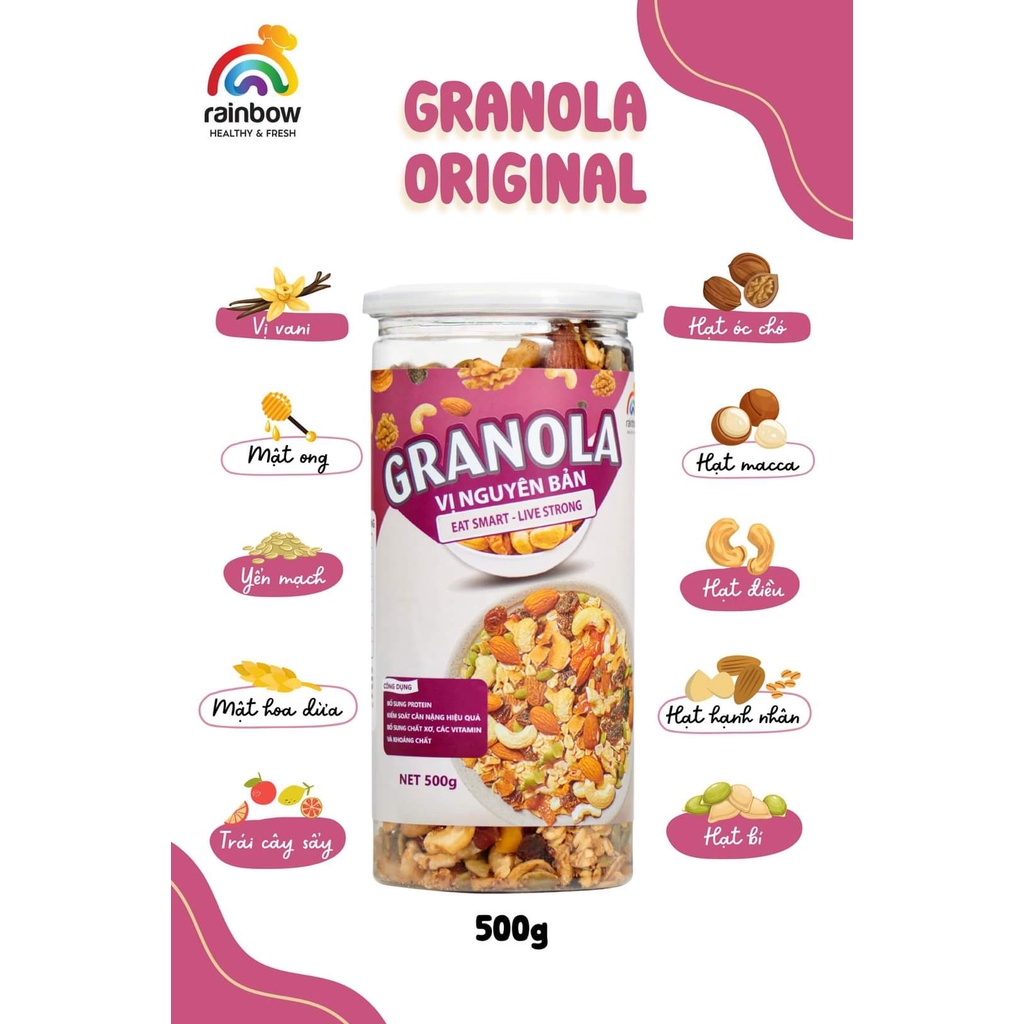 Rainbow Super Grain Granola, Nutritious Cereal Mixed with 5 Types and ...