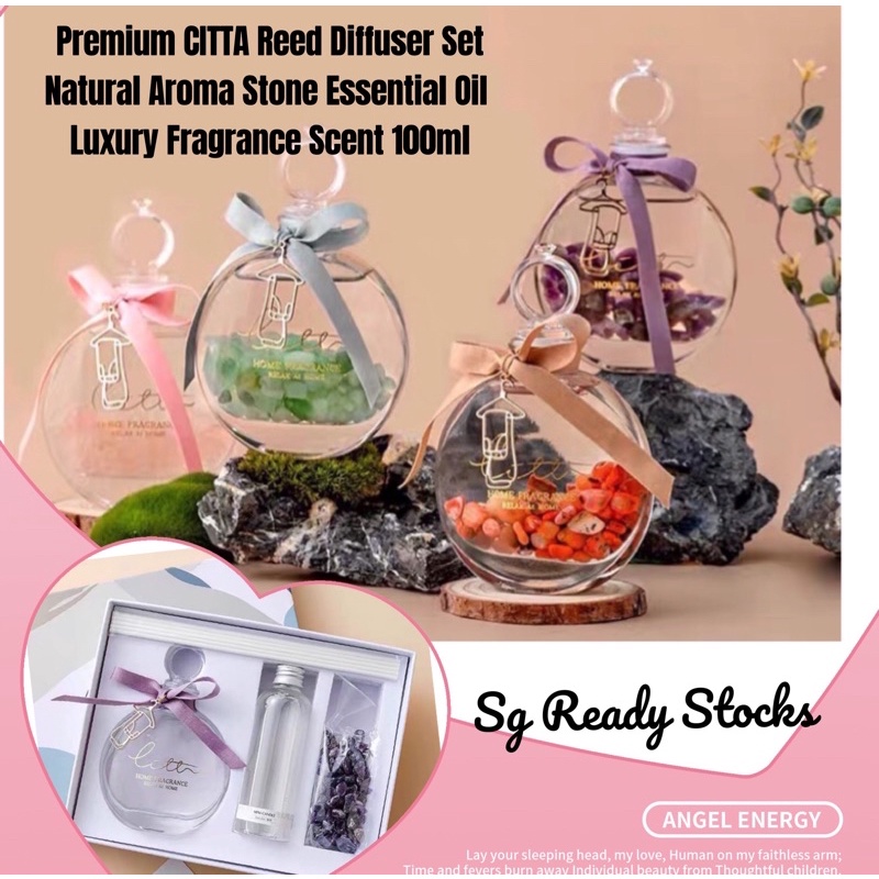 CITTA Reed Diffuser Natural Aroma Stone Essential Oil Luxury Fragrance ...