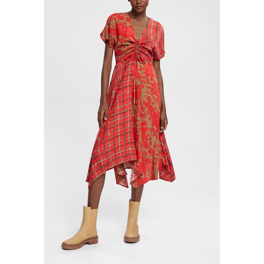 ESPRIT Women's Mixed pattern dress LENZING™ ECOVERO™ | Shopee Singapore