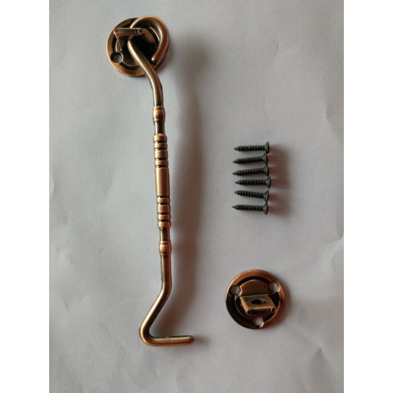 6'' Antique Rose Red Window Hook Swing Door Latch Bolt Barn Lock Cabin ...