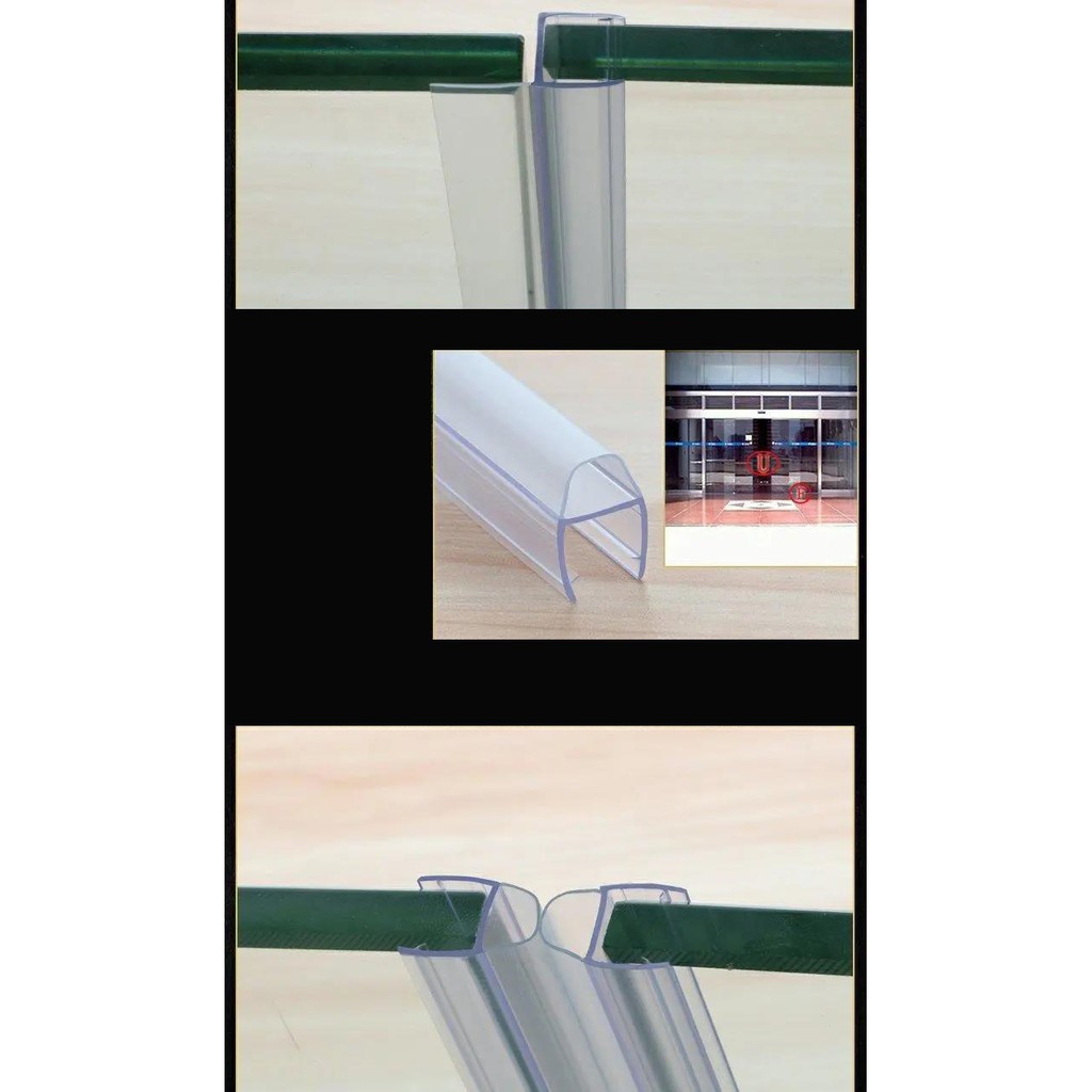 6-12mm F U H Shape Glass Door Sealing Strips Silicone Rubber Window ...