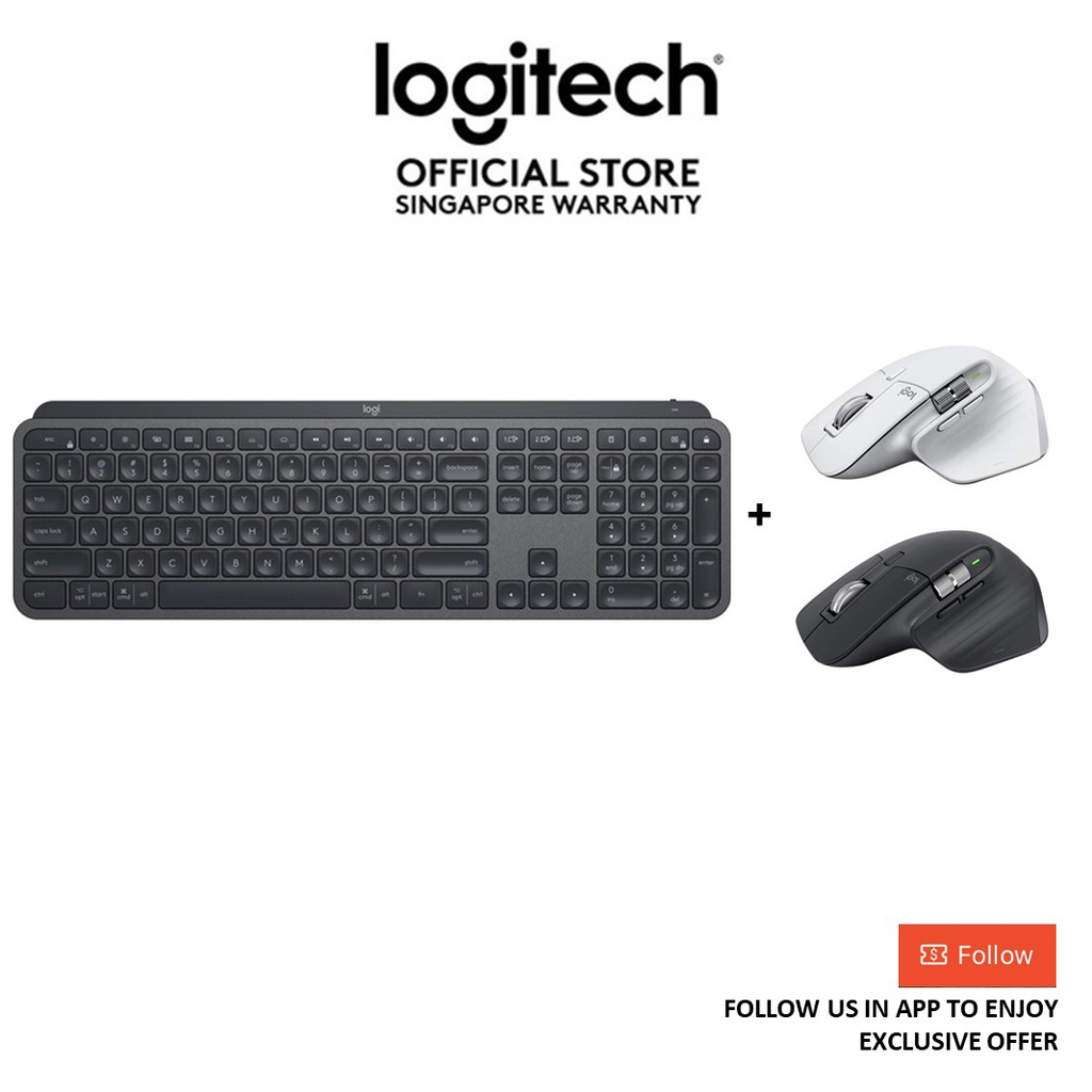 [Bundle] Logitech MX Keys Advanced Wireless Illuminated Keyboard + Logitech MX Master 3S Silent ...