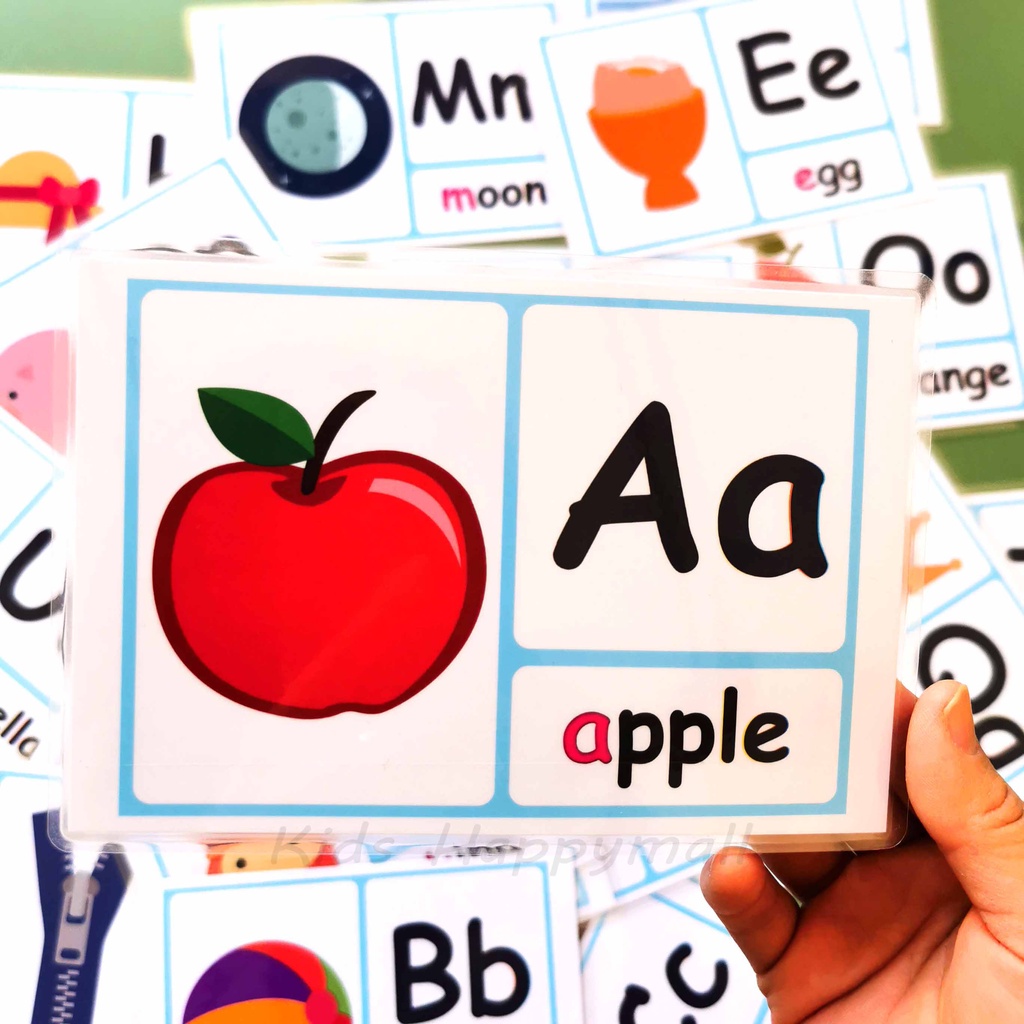 Early learning flashcard 26PCS alphbet flash cards English flash card ...