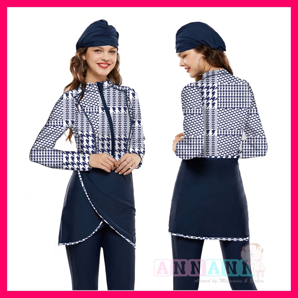 PLUS SIZE! Muslim Swimming Costume Swimwear Muslimah Burqini Burkini ...