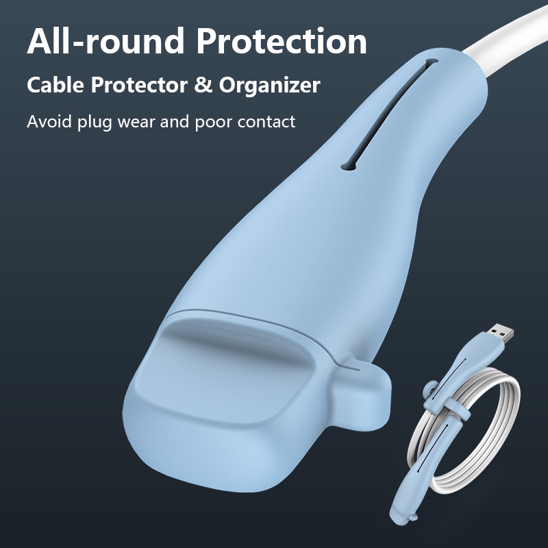 New Upgrade Full Cover Cord Protector Silicone Charging Cable Protector ...