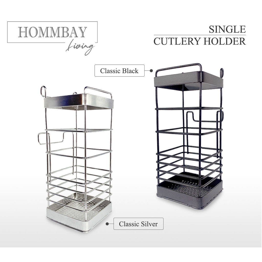 HOMMBAY Kitchen STAINLESS STEEL Single Cutlery Holder (add on for more ...