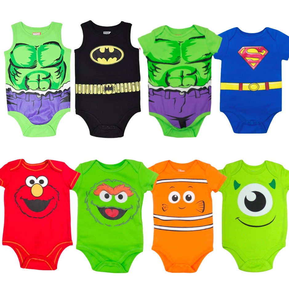 Original Baby Boy Costume Bodysuit - Marvel Hulk Batman Sesame Street ...