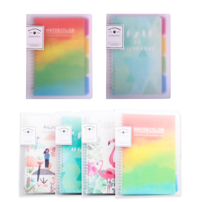 A5/B5/A4 Binder Portfolio Notebook with 20/26/30 Rings/Holes, 5 Subject ...