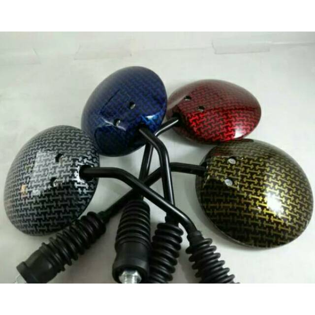 Round Carbon Mirror Folding Bend Motor Beat Mio Vario Vega Jupiter ...