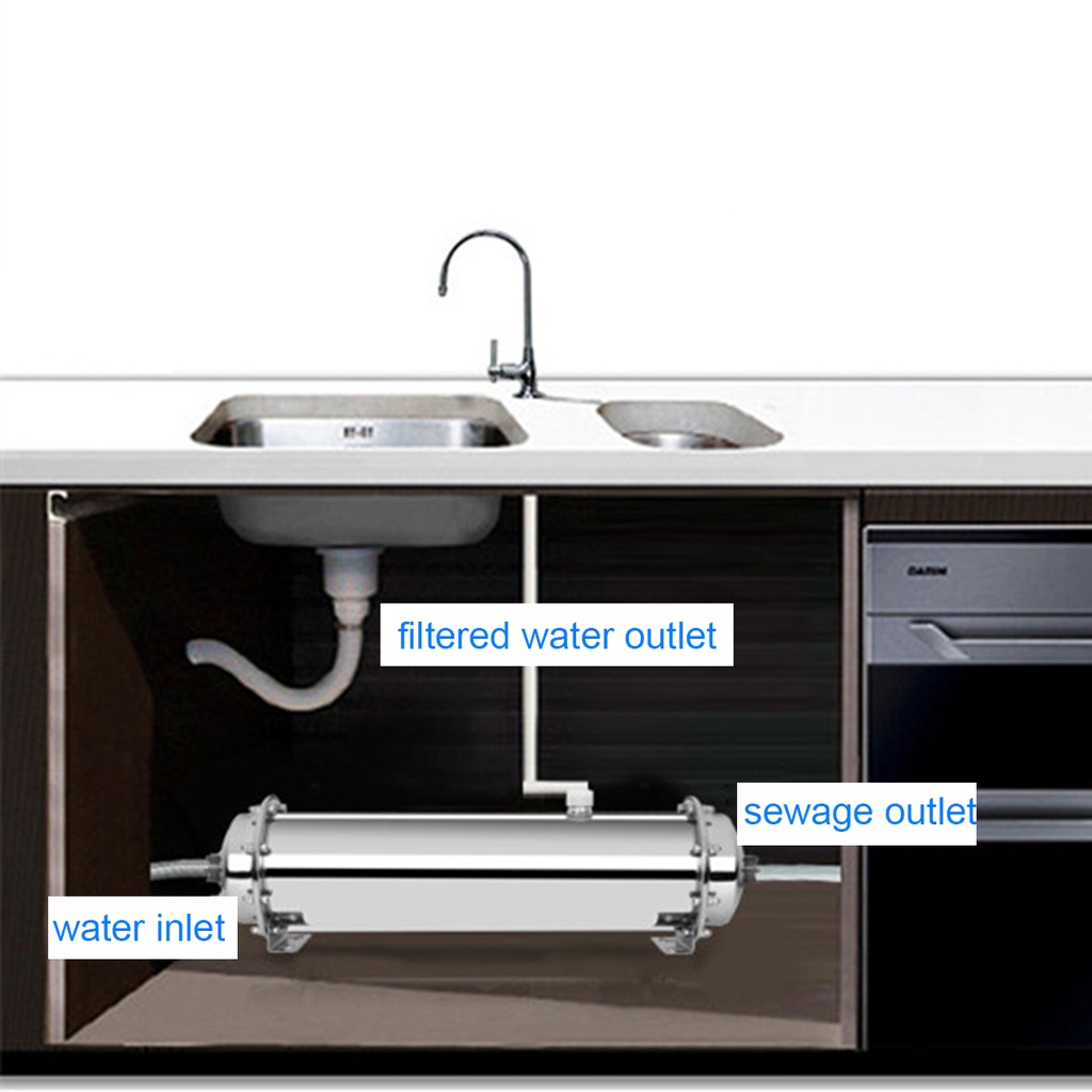 304 Stainless Steel Kitchen Water Filter PVDF Ultrafiltration Purifier ...