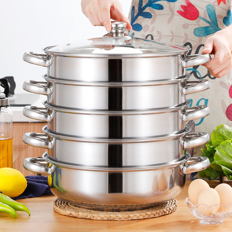2/3/4/5 layer Multifunction Thicken Multilayer 304 Steamer Stainless ...