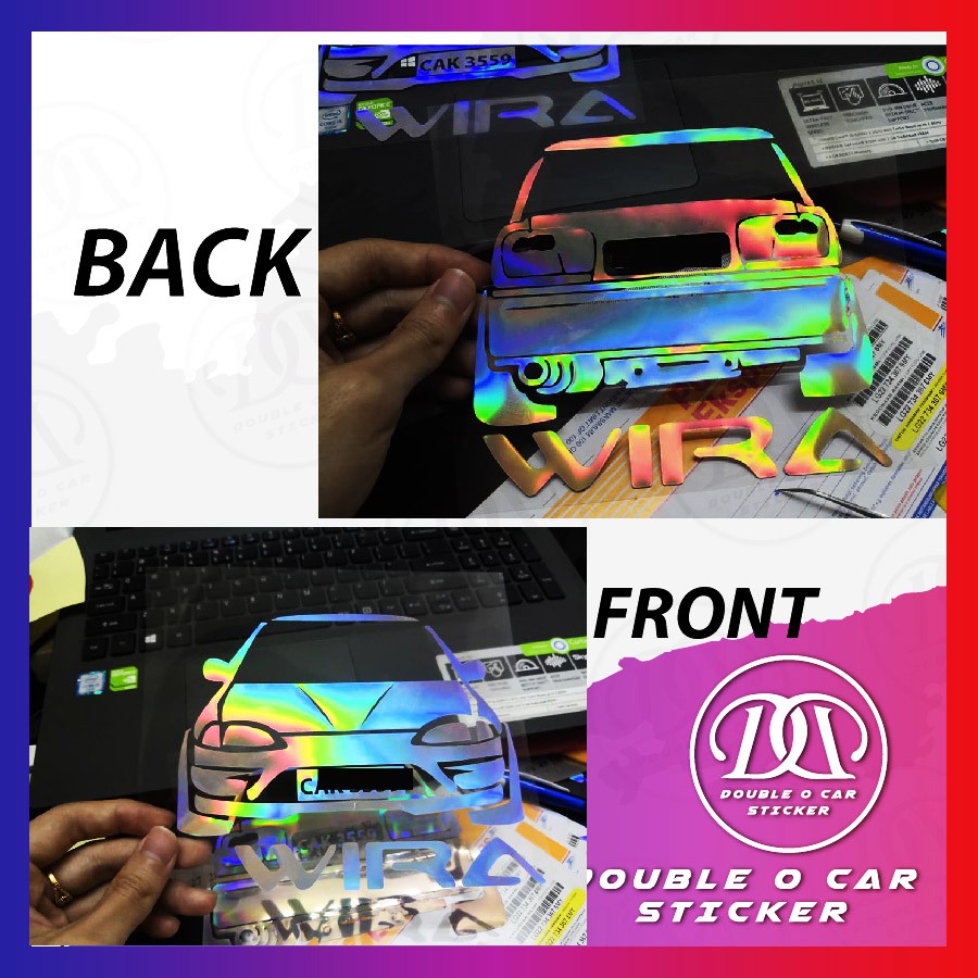 WIRA FRONT BACK RAINBOW CAR STICKER KI00036 | Shopee Singapore
