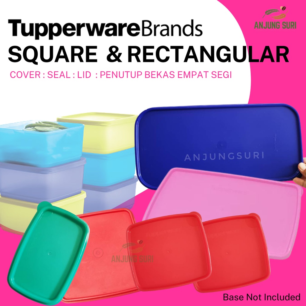 Tupperware Used Rectangular Cover Various Sizes - Square Seal Cover Lid ...