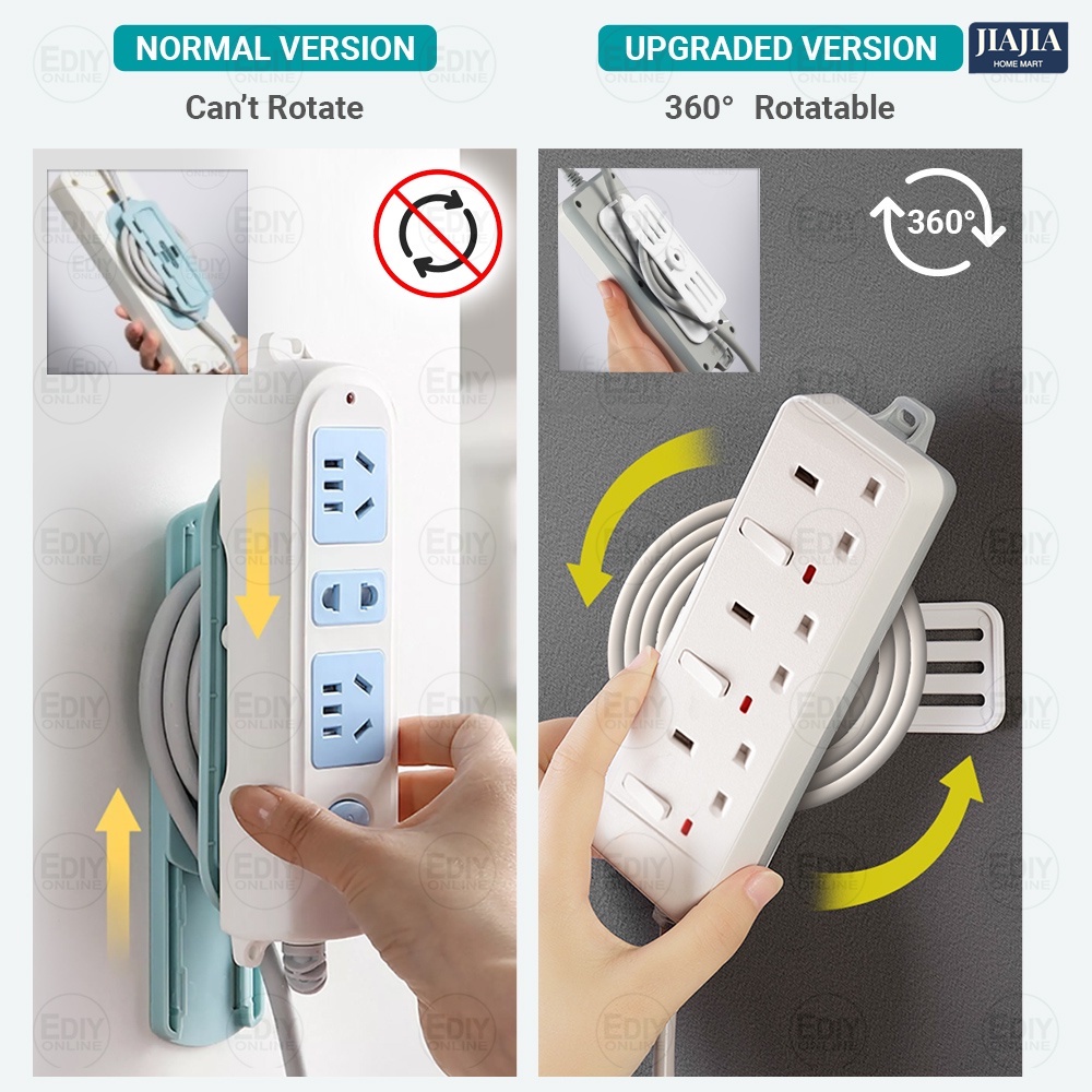 SG IN STOCK Self Adhesive Fixator Power Plug Socket Holder Wire and ...