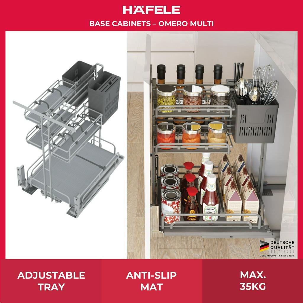 Hafele OMERO MULTI Pull Out Kitchen Cabinet Storage for Cutlery, Spice ...