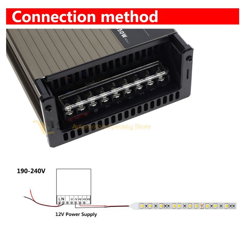 12V Power Supply Unit 220V AC to 12V 5A 60W 100W 200W Rainproof ...