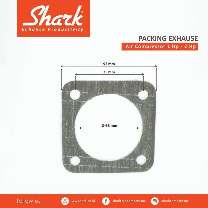 Shark Packing Exhaust Compressor 1 hp and 2 hp | Shopee Singapore