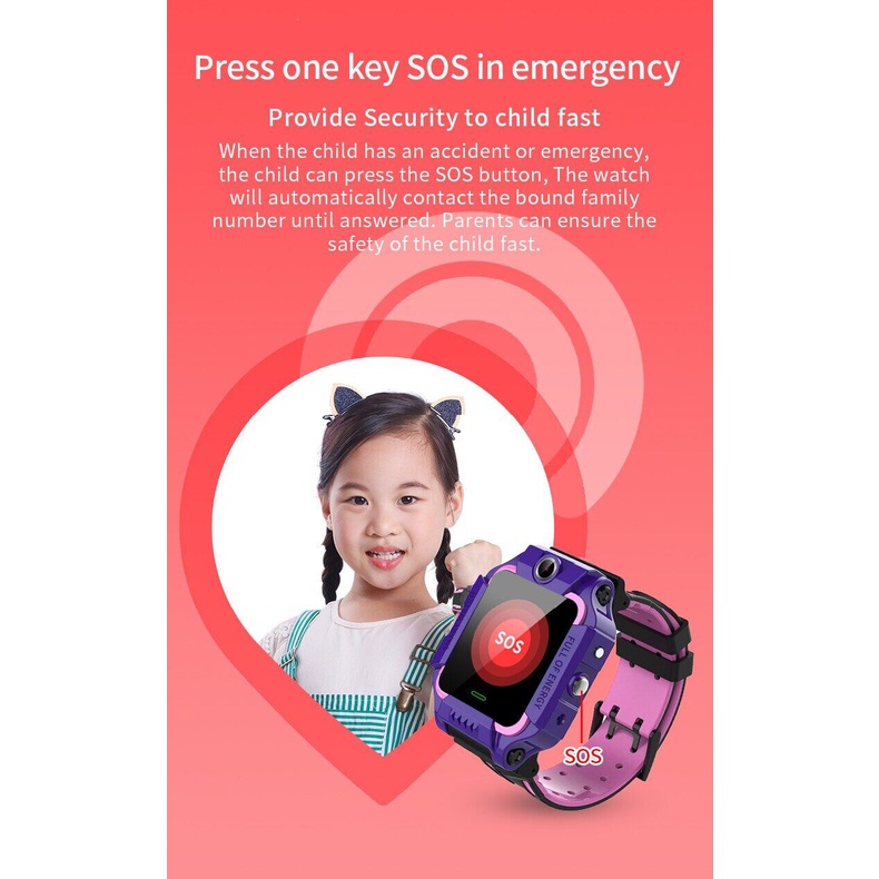 POSHI Kids Smart Watch with Sim Card Gps Tracker SOS Call Phone Camera ...