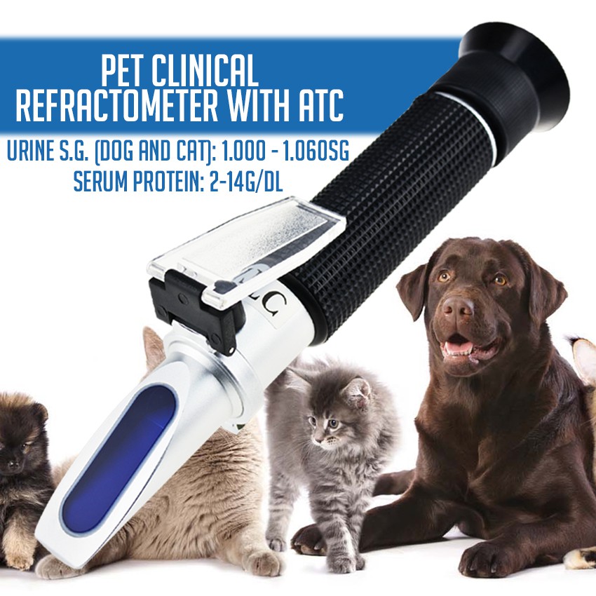 Pet Clinical Refractometer with ATC, Tri-Scale Serum & Plasma Protein ...
