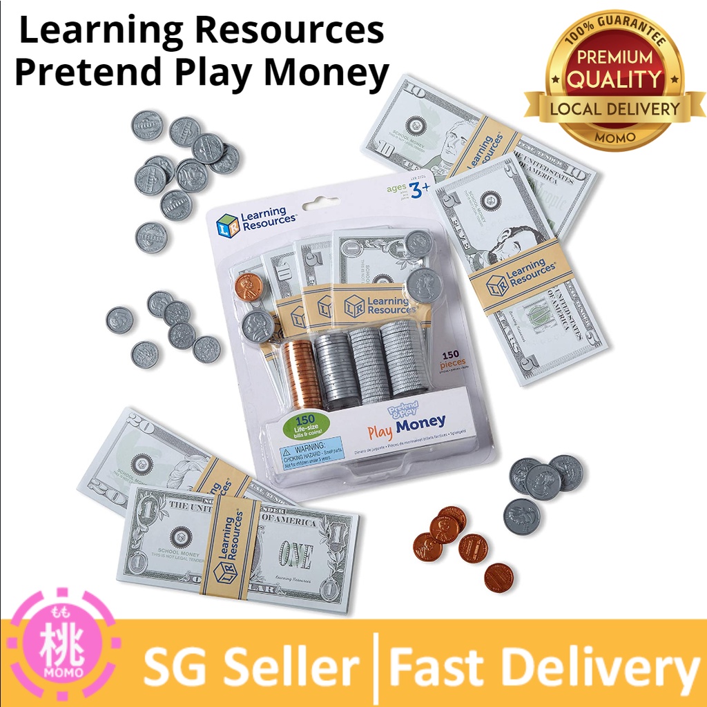 Learning Resources Pretend Play Money - 150 Pieces, Ages 3+ Play Money ...