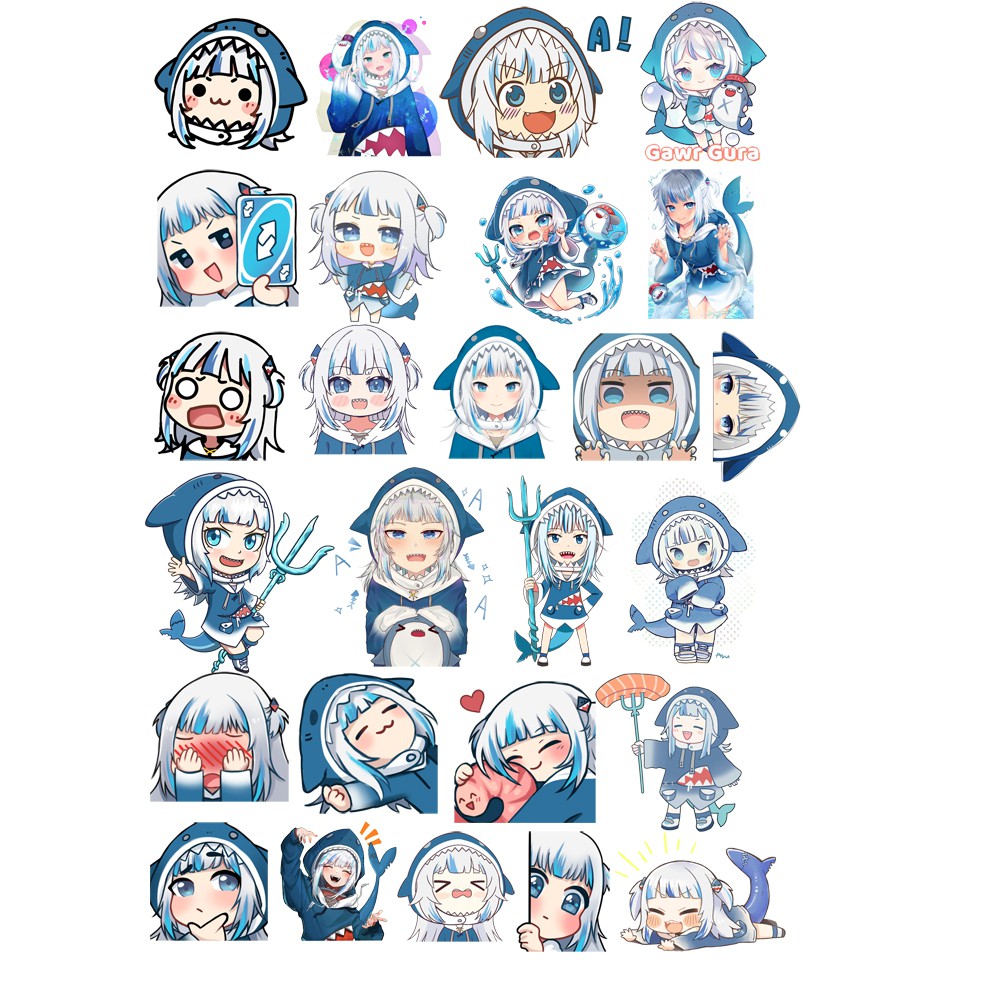 Gawr Gura Hololive anime manga stickers/ Gawr Gura Hololive stickers ...