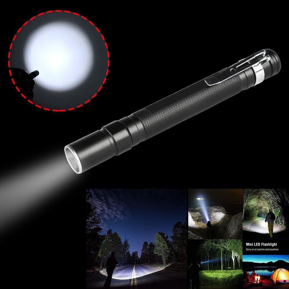 Telescopic Zoom Portable Mini Pocket LED Flashlight Penlight TorchLight ...