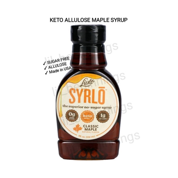 LIVLO, Syrlo, Classic Maple Allulose Syrup, KETO Sugar free, 8 fl oz ...