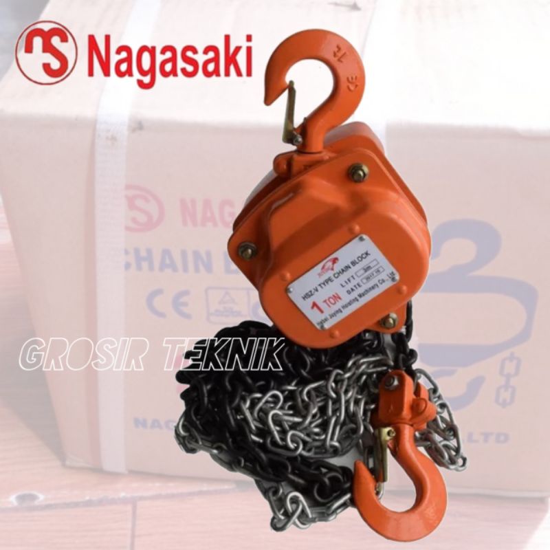 Nagasaki Chain Block 1ton 10meter Pulley Takel Chain Hoist Manual Japan ...