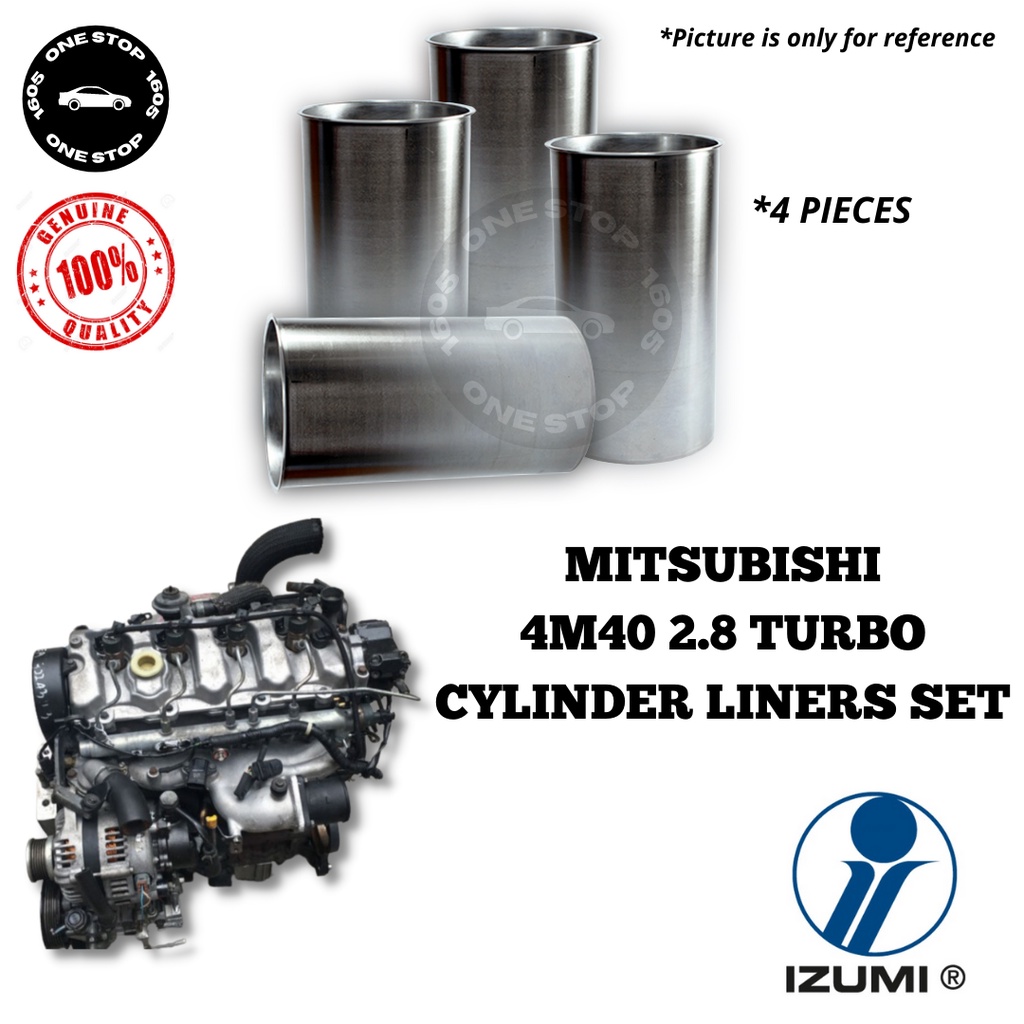 MITSUBISHI 4M40 2.8 TURBO IZUMI CYLINDER LINERS SET (4 PCS) | Shopee Singapore