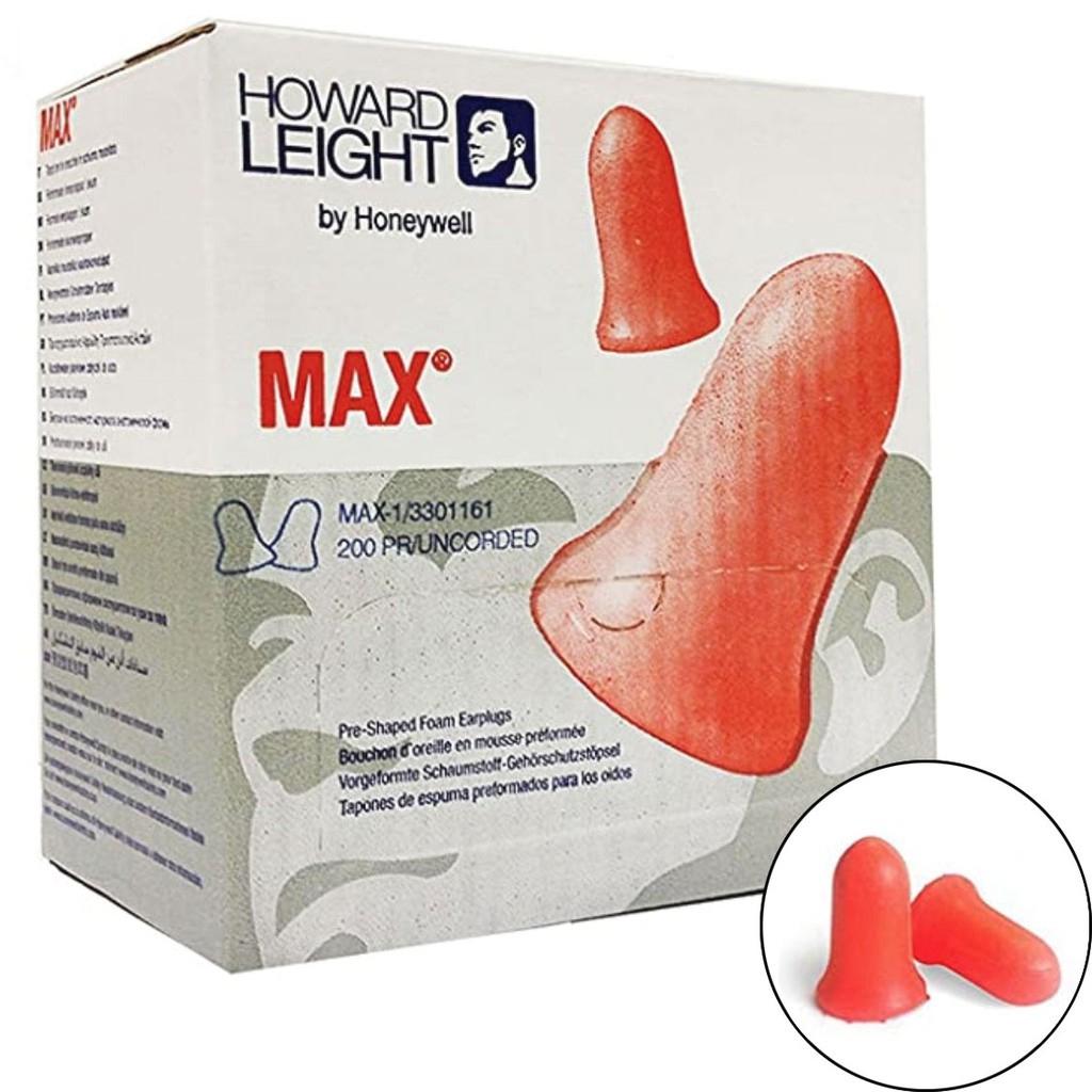 Earplug by Honeywell MAX MAXIMUM Soft Foam Earplugs, 200-Pairs Howard ...