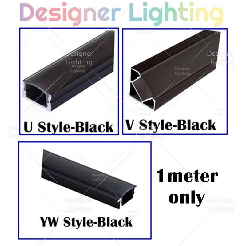 100cm (1meter) U/V/YW Style Aluminium Profile Fitting Channel Holder ...