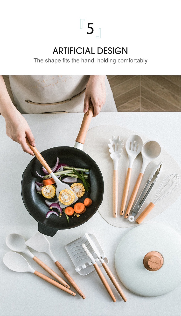 KEMORELA Silicone Utensil cooking Tool Non-stick Heat Resistance ...